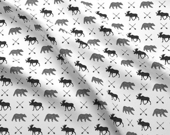 Moose fabric | Etsy