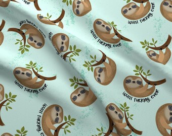 Sloth print fabric | Etsy