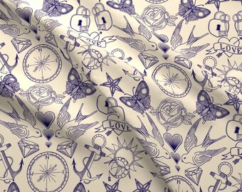Tattoo fabric | Etsy