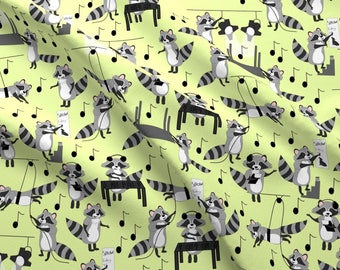 Raccoon fabric | Etsy