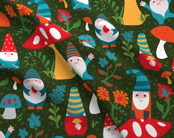 Gnome fabric | Etsy
