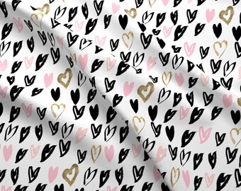 Heart fabric | Etsy