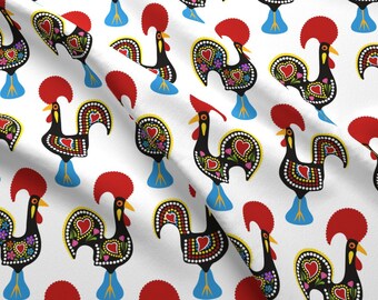 Rooster fabric | Etsy