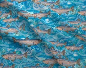 Trout fabric | Etsy