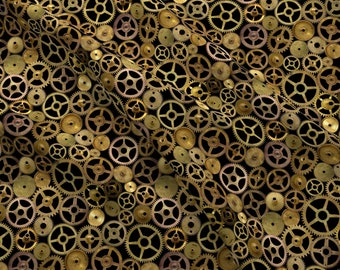 Steampunk fabric | Etsy