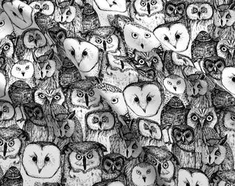 Owl fabric | Etsy