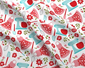 Retro kitchen fabric | Etsy