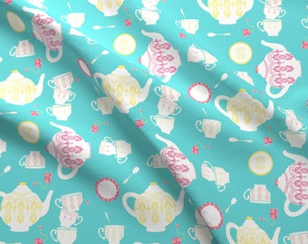 Tea cup fabric | Etsy