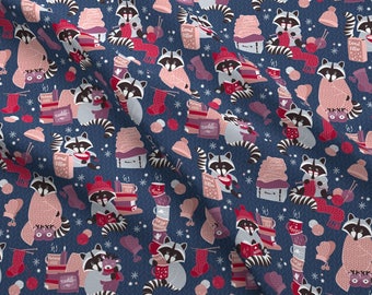 Raccoon fabric | Etsy