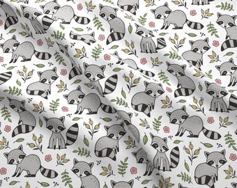 Raccoon fabric | Etsy