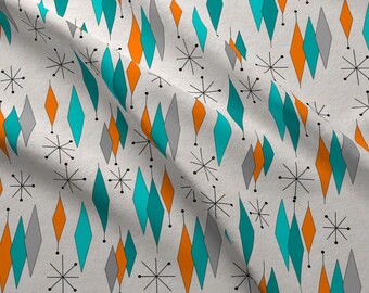 Modern retro fabric | Etsy