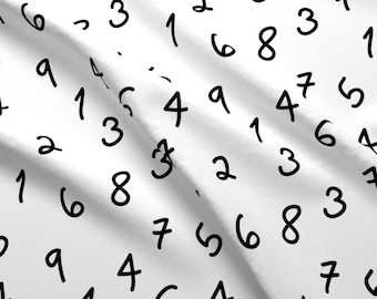 Number fabric | Etsy