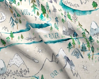 Mountain fabric | Etsy