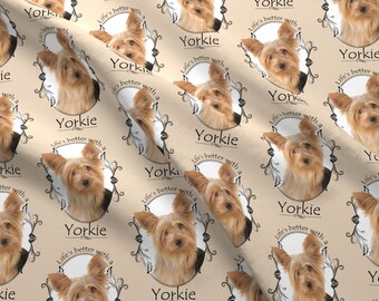 Yorkie fabric | Etsy