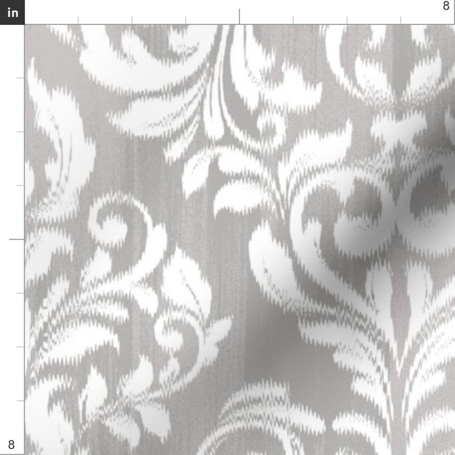Grey Damask Fabric Damask Ikat by Stitchstapleglue Modern - Etsy