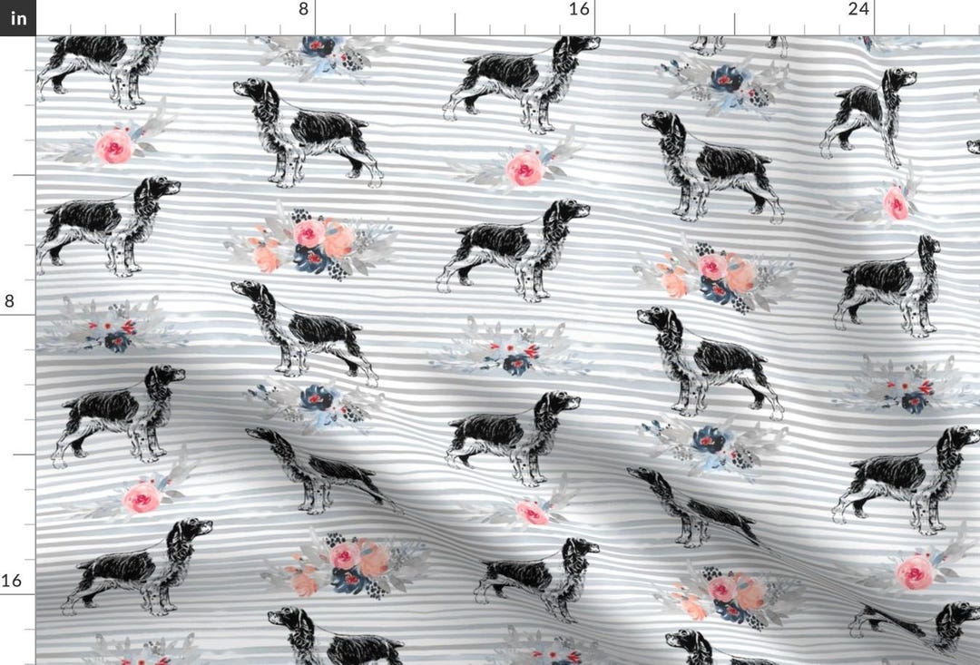 Dog Fabric - Springer Spaniels by Taylor Bates Creative - Year of the ...