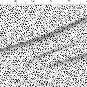 Abstract Dots Fabric Spotty Black White by Pizzzaparty - Etsy