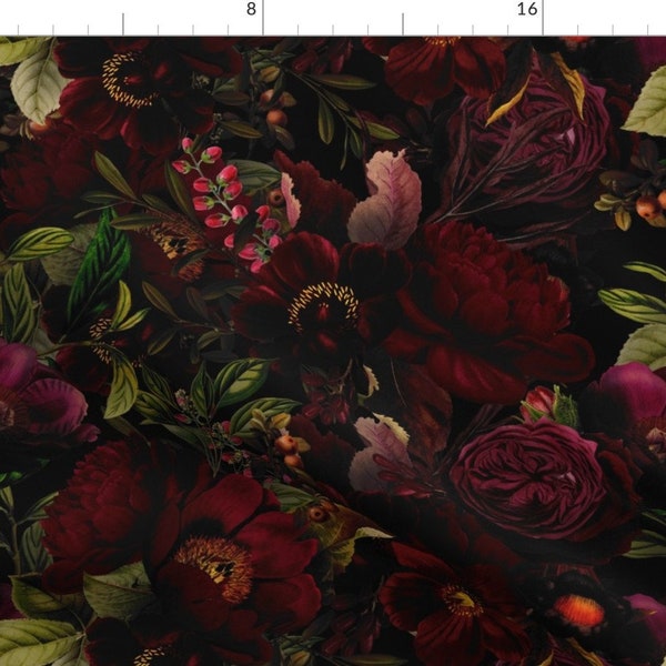 Black Fabric Roses - Etsy