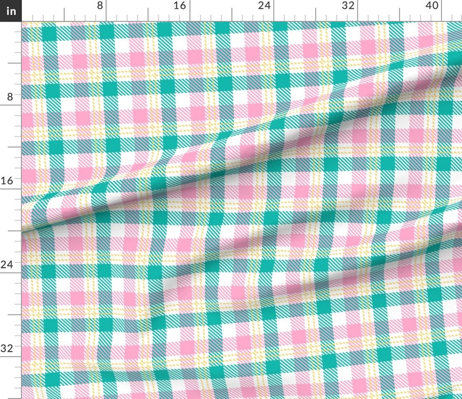 Pastel Plaid Fabric Butterfly Plaid by Pond Ripple Pink - Etsy