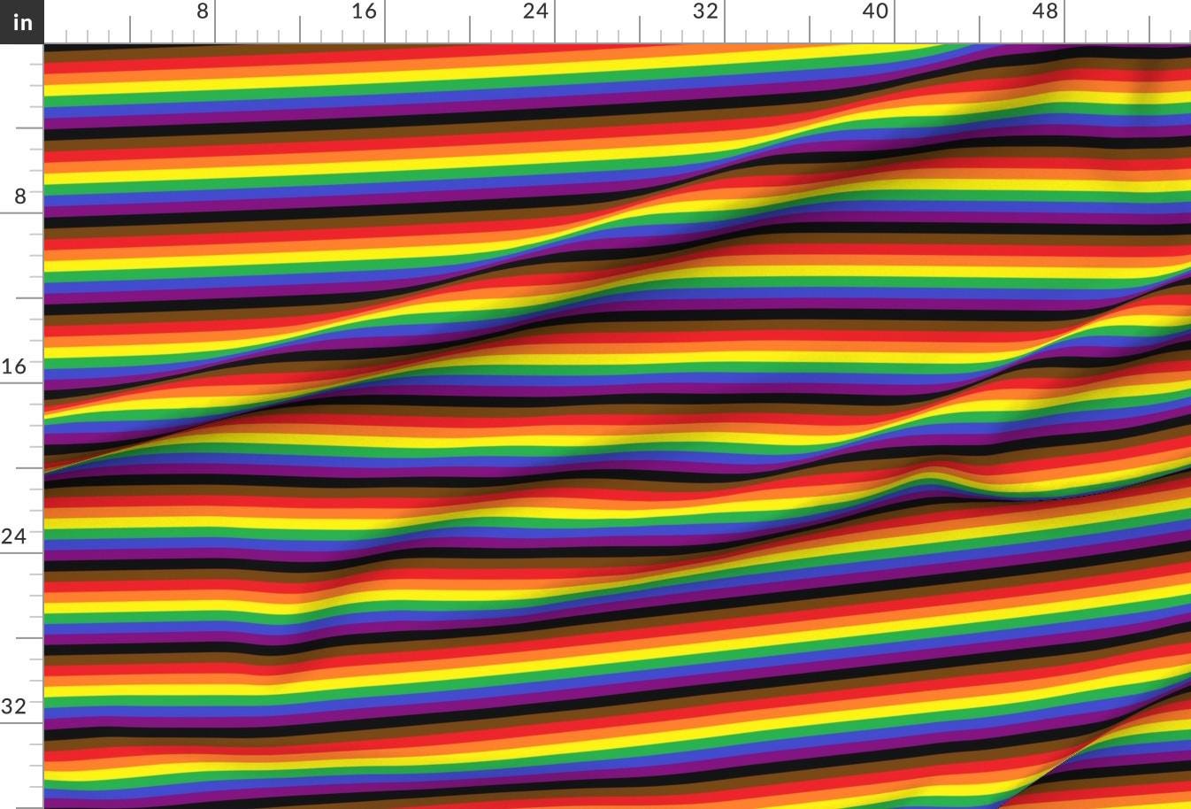 Lgbt Fabric - Rainbow Pride Stripes by Abandonedwarehouse - LGBTQ Gay ...