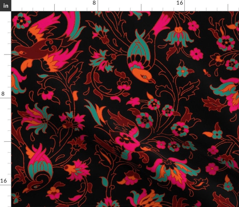 Islamic Birds Fabric Islamic Birds by Muhlenkott Floral - Etsy