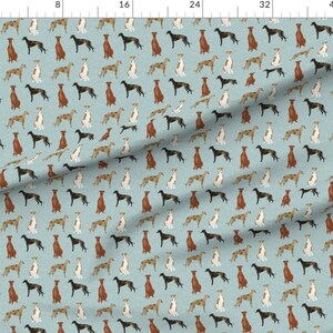 Greyhound Fabric Greyhound Pet Quilt B Coordinate Nursery | Etsy