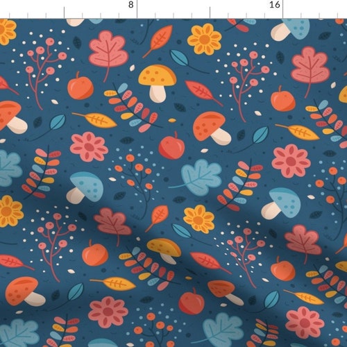 Woodland Fabric Automne by La Fabriken Rustic Fall Autumn - Etsy