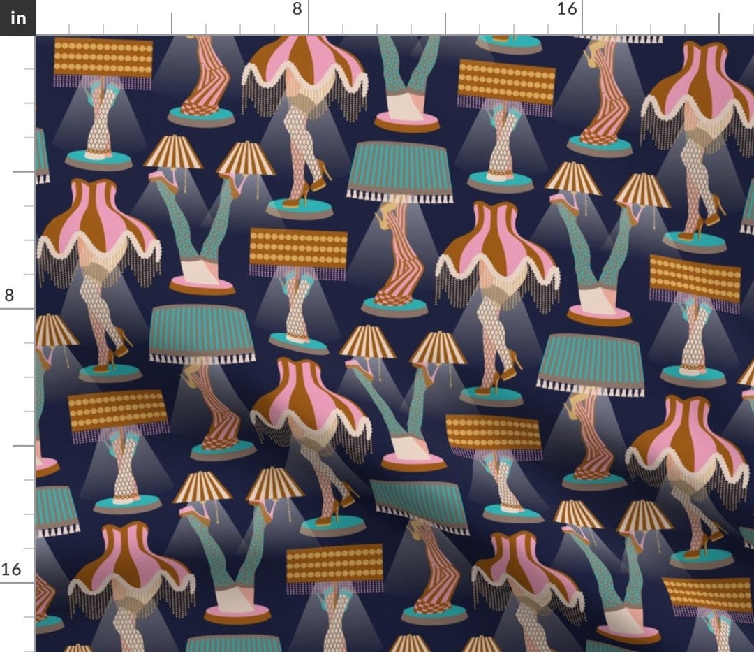 Retro Leg Lamp Fabric Kitschy Leg Lamps Medium By Heidi-Abeline Vintage ...