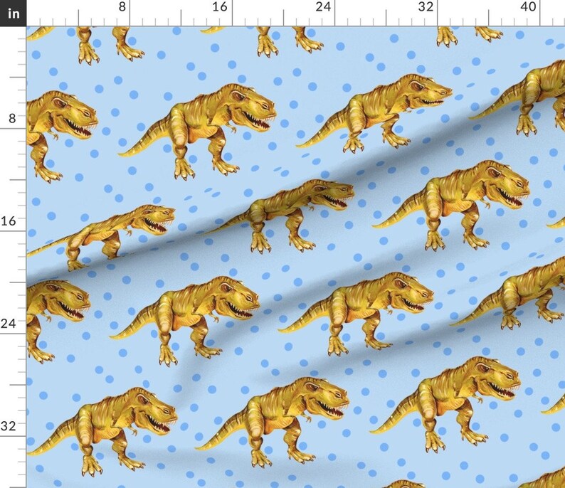 T Rex Fabric T Rex Attack by Taraput Baby Dino Nursery | Etsy