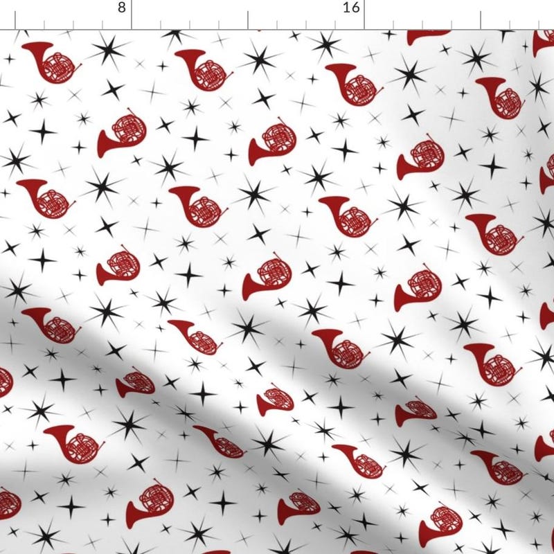 French Horn Quilting Fabric - Etsy