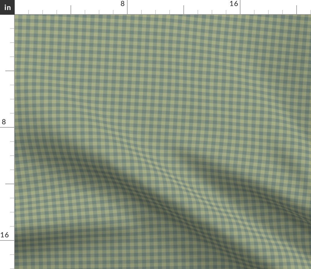 Sage Green Check Fabric Sage Green Gingham by Weavingmajor Autumn ...