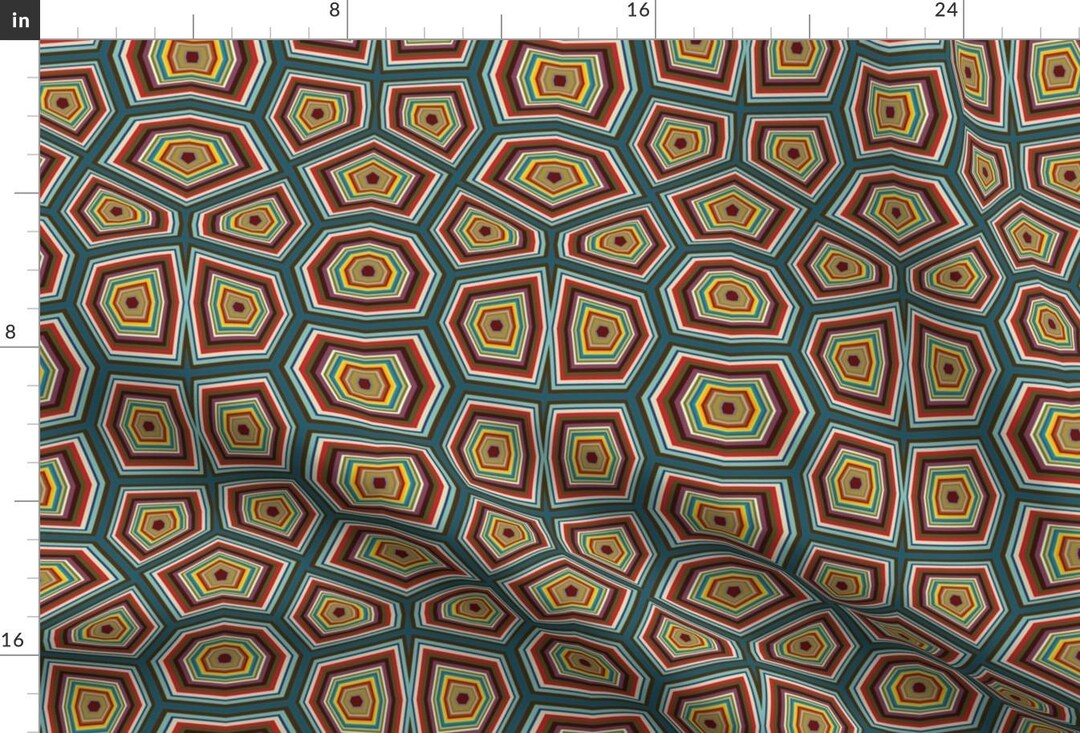 Animal Rainbow Tortoise Shell Pattern Fabric - Turtle Shells by ...