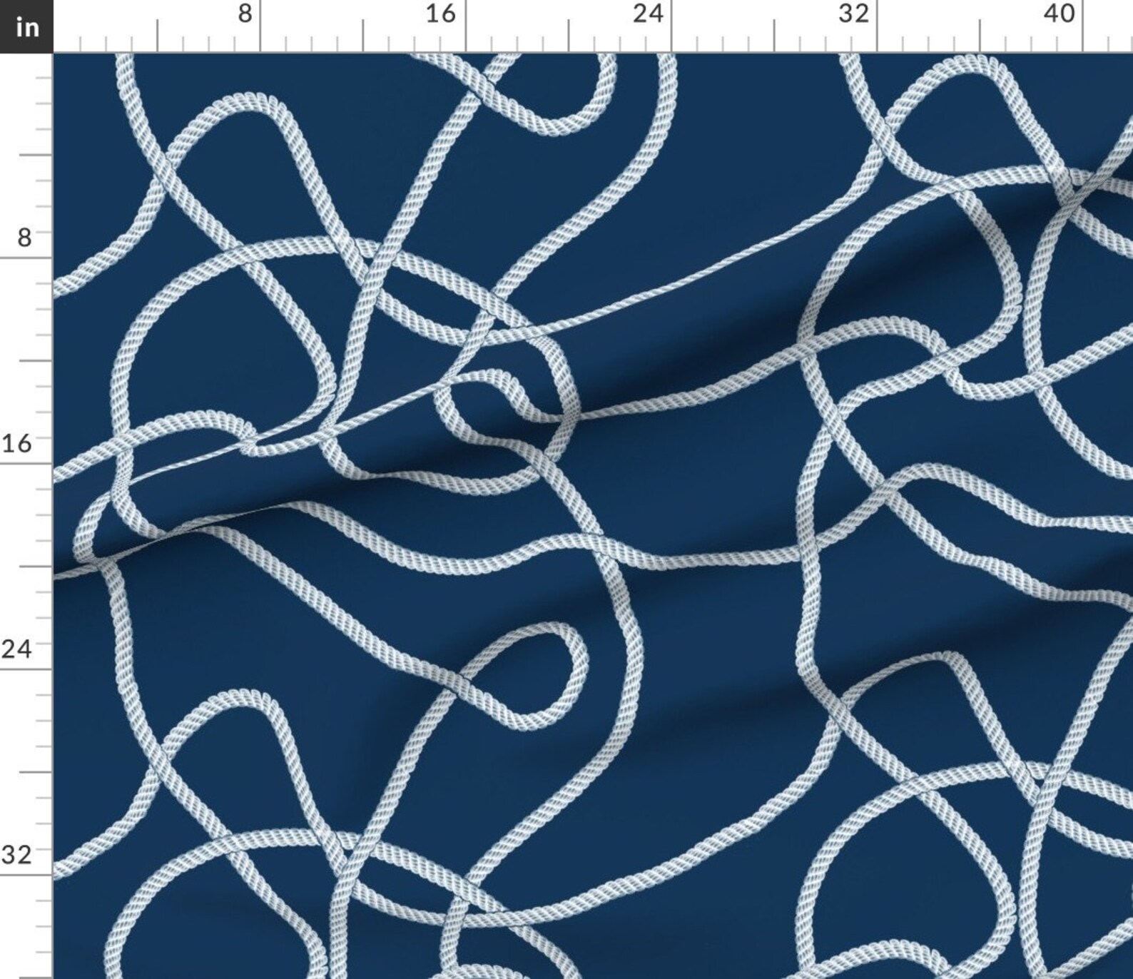 Nautical Ropes Fabric Tangled Ropes by Nendo Sailing - Etsy