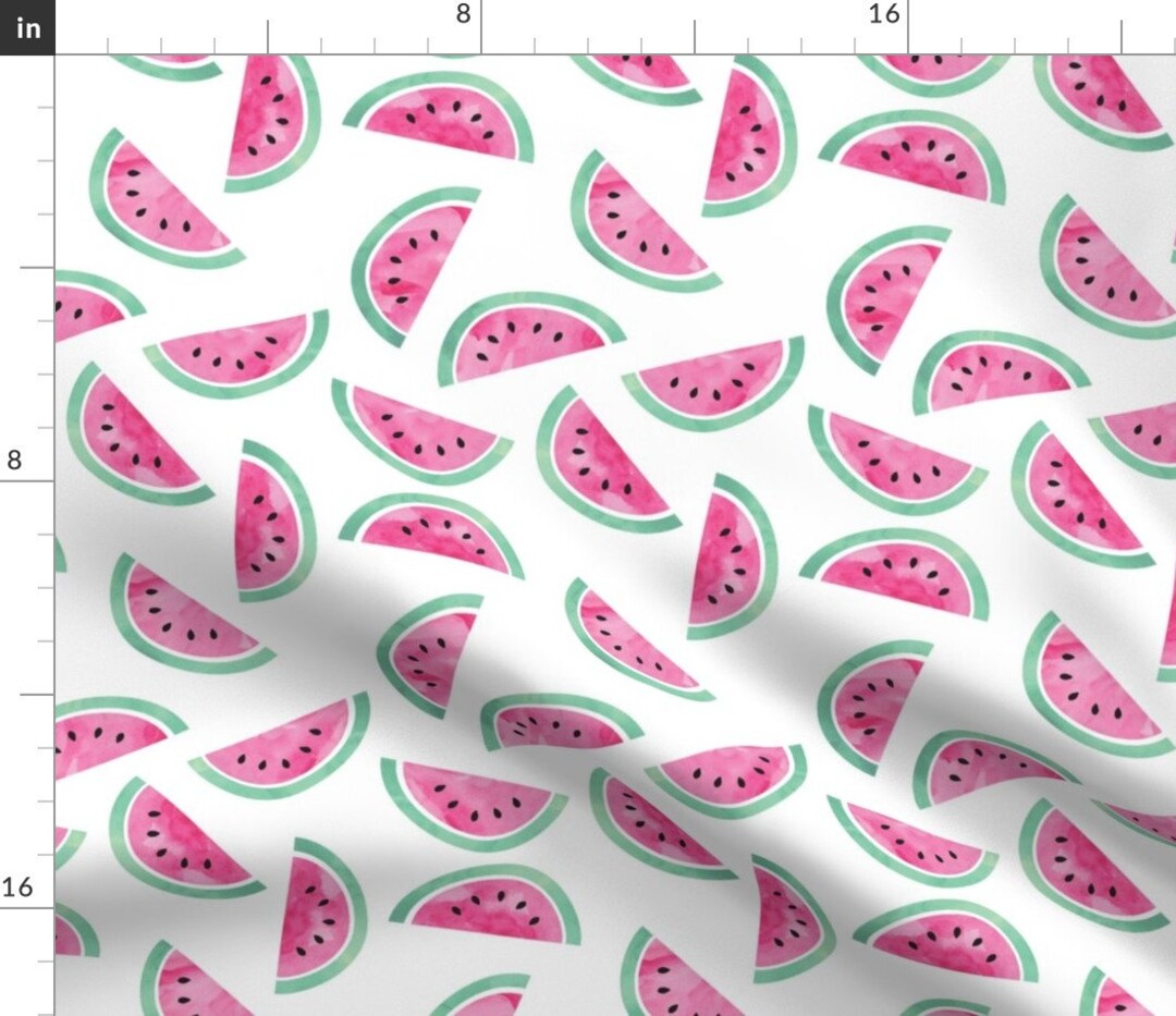 Watermelon Fabric Watercolor Watermelon Custom Fabric by - Etsy