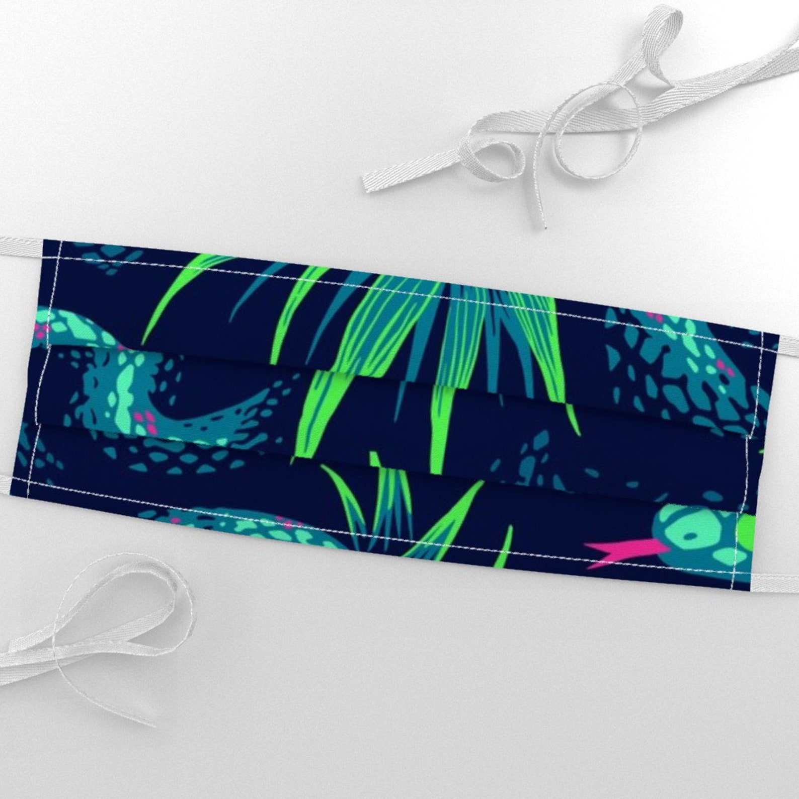 Tropical Snakes Fabric Mr Snake in the Rainforest Green by - Etsy