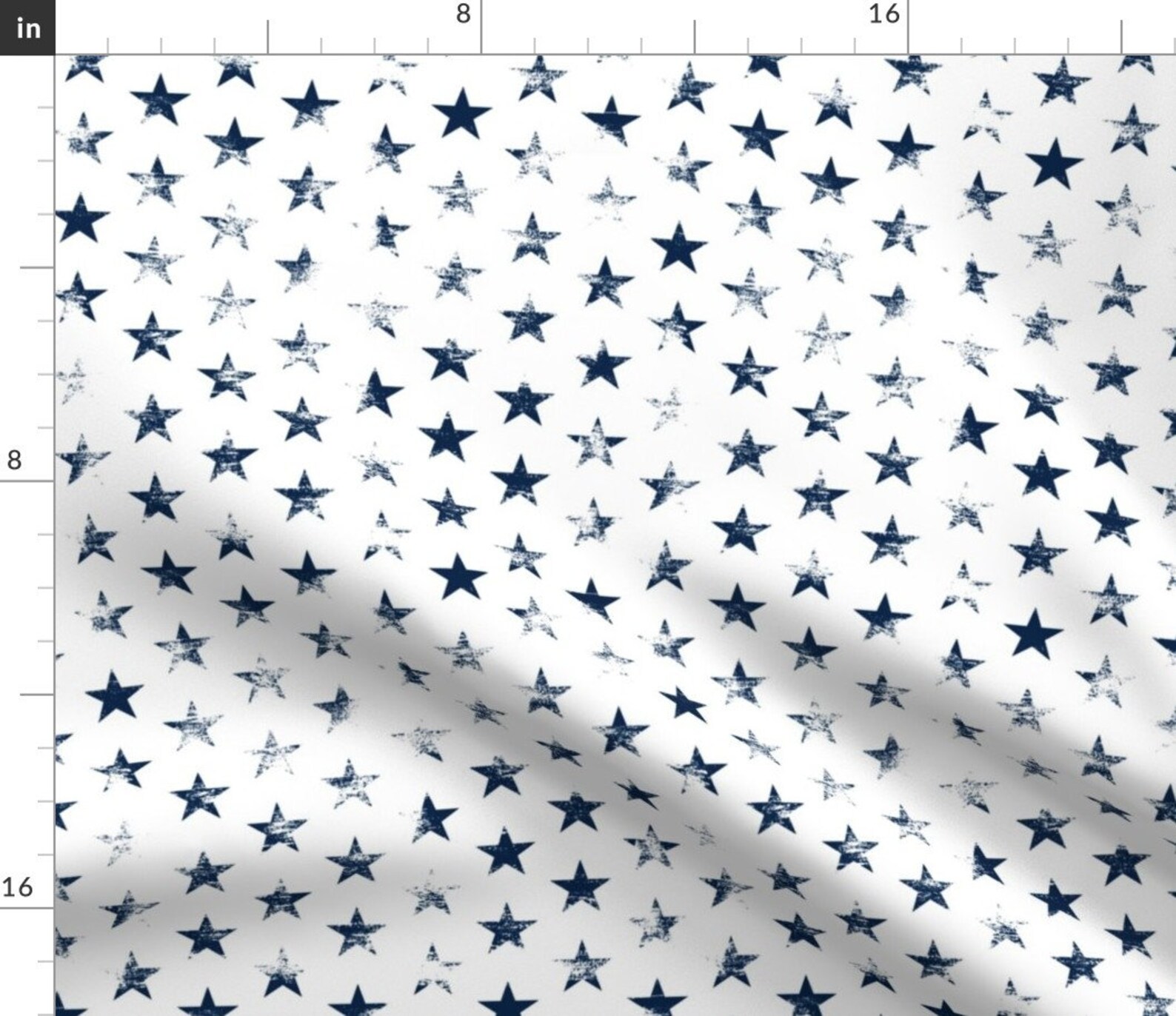 Navy Blue Star Fabric Distressed Navy Blue Stars on White - Etsy