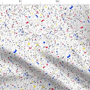Paint Fabric - Splat Goes the Paint (primary) by Robyriker - Paint ...