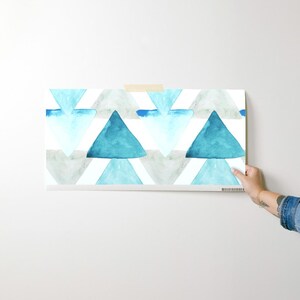 Teal Wallpaper - Teal Watercolor Triangles by Ivieclothco - Teal Gray ...