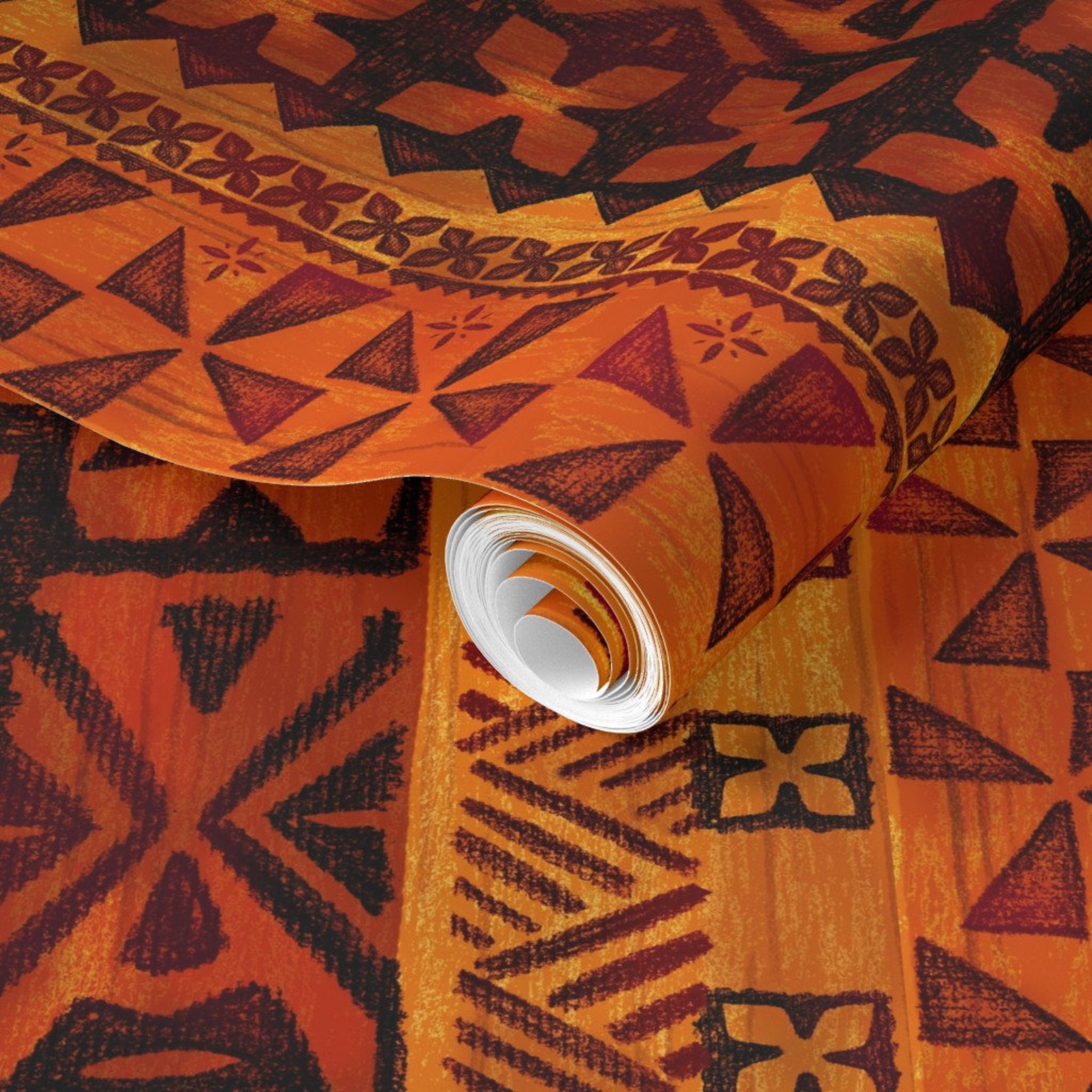 Tiki Tapa Wallpaper Tapa Flower by Woodyworld Tiki Tapa - Etsy