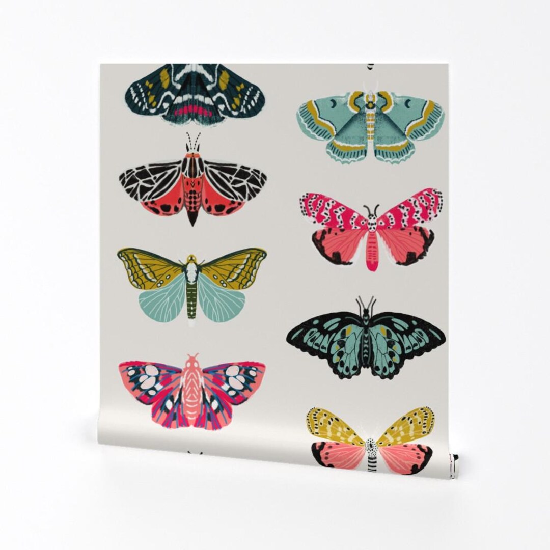 Moth Wallpaper - Moths // Butterflies Moth Design by Andrea Lauren ...