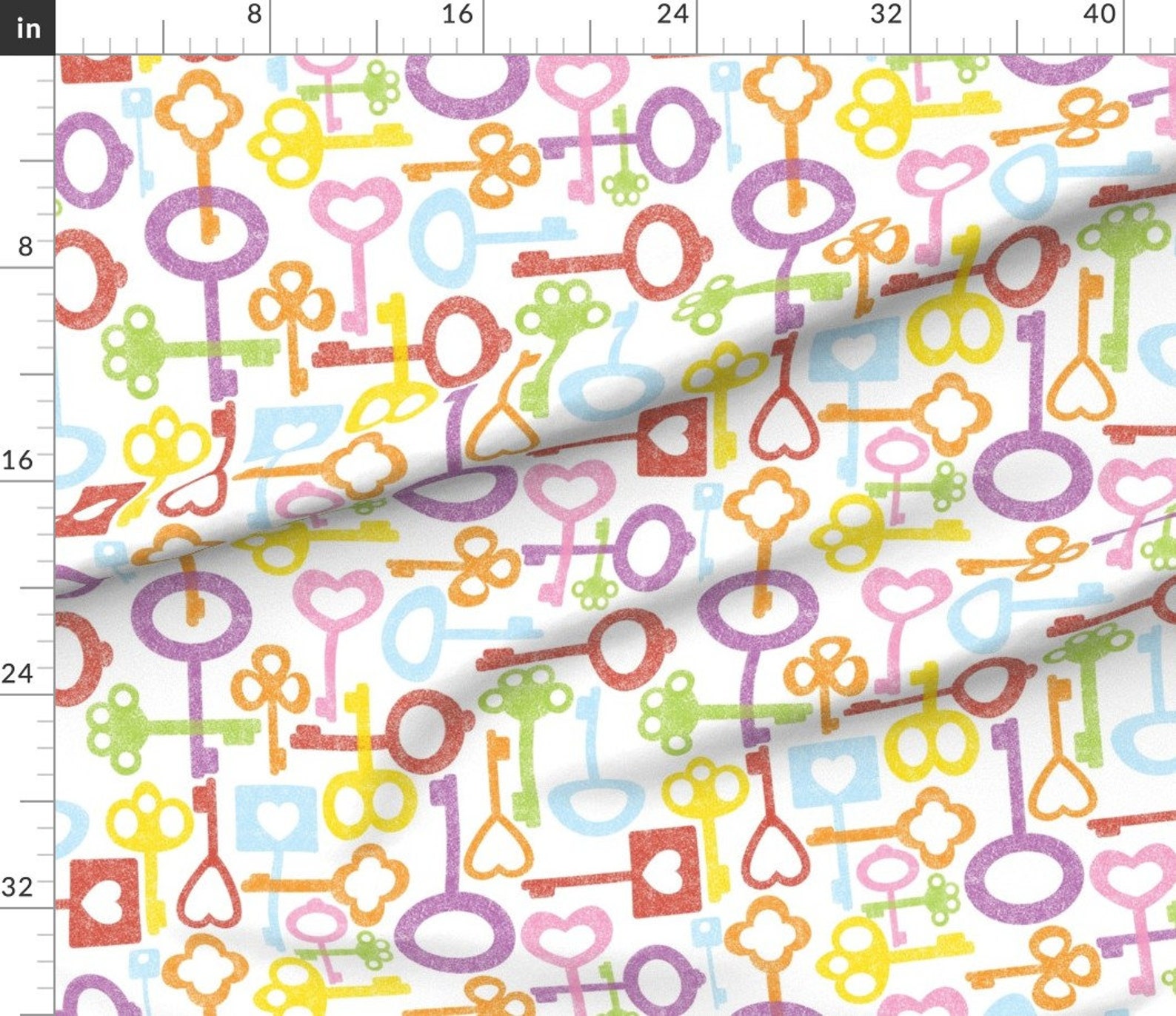 Keys Fabric Ancient Keys by Gnoppoletta Lock Unlock Key - Etsy