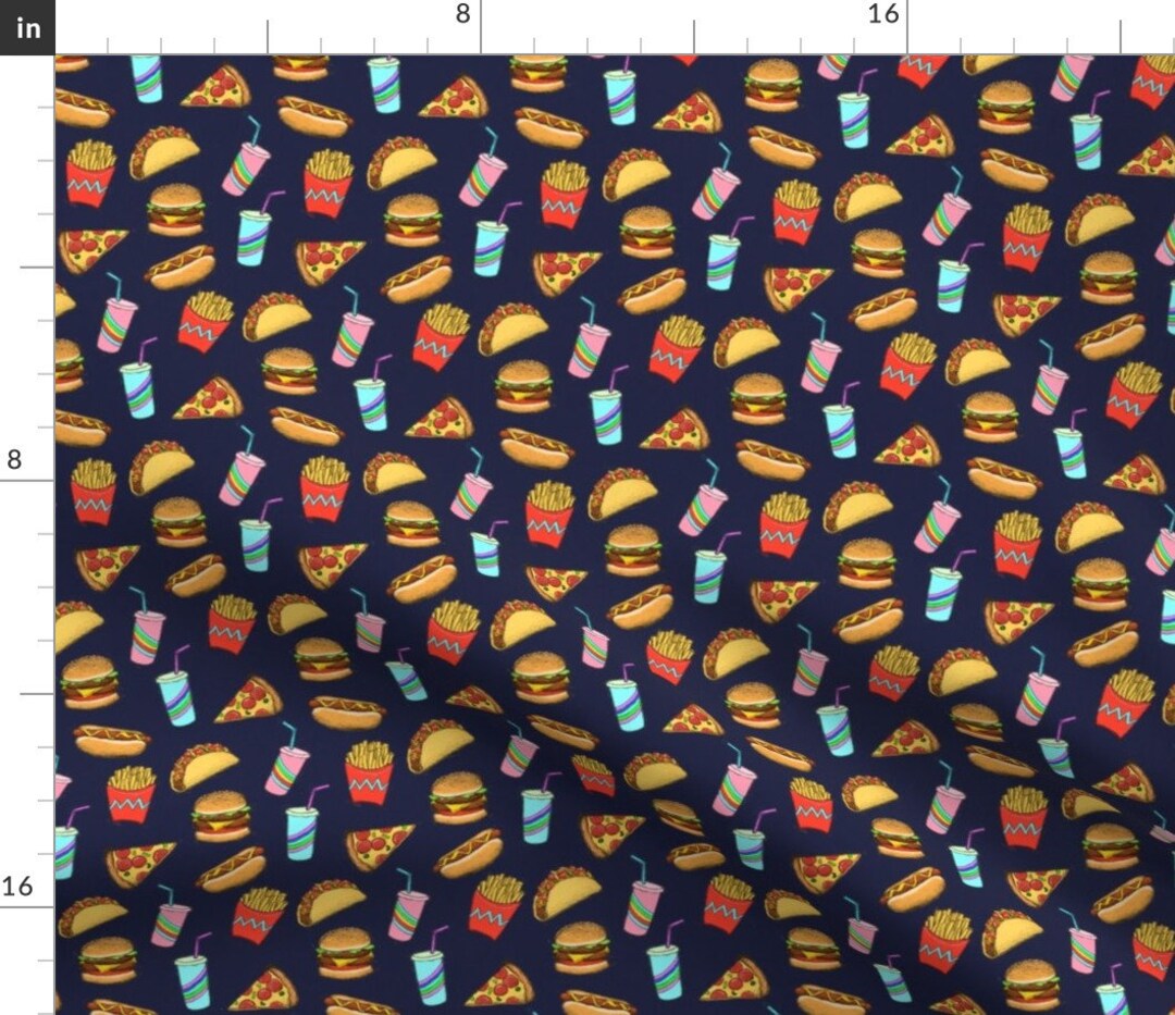 Fast Food Fabric Painted Fast Food Small Version by Micklyn Fast Food ...