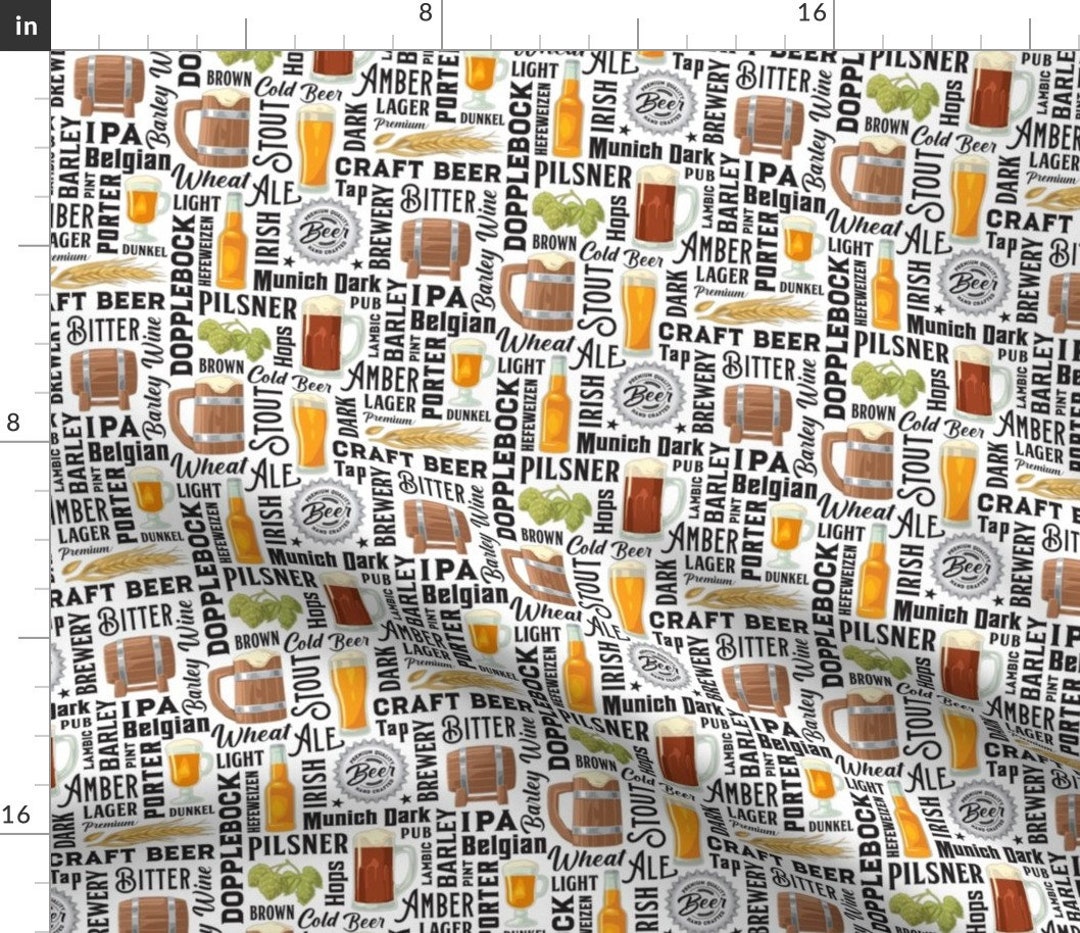 Beer Types Fabric Beer Styles by Malibu Creative Stout Porter Ale ...