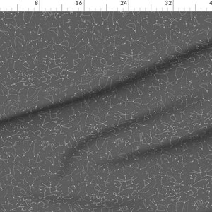 Gray Space Fabric Constellations Solid Grey by - Etsy