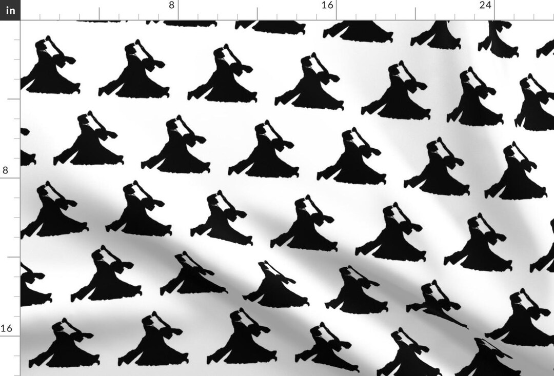 Ballroom Dancing Fabric - Ballroom Dancers by Thin Line Textiles ...