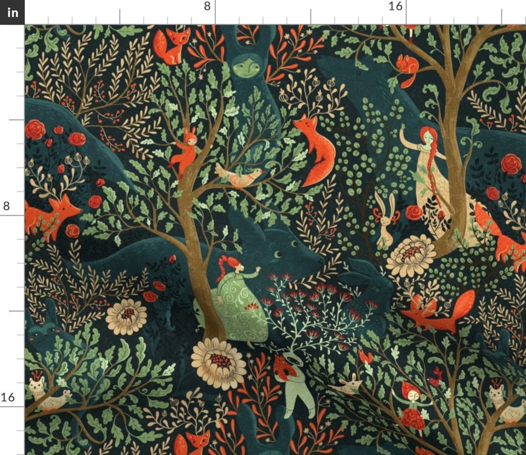 Fairy Tale Fabric Whimsical Wonderland by Gaiamarfurt Enchanted Forest ...