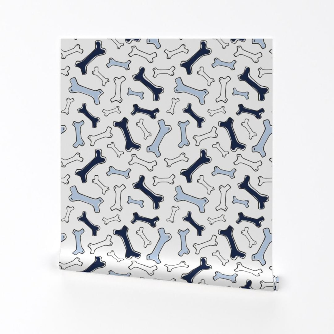 Bones Removable Peel and Stick Wallpaper - Watercolor Dog Treats ...