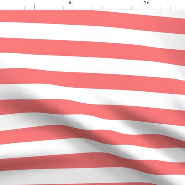 Coral White Stripe - Etsy