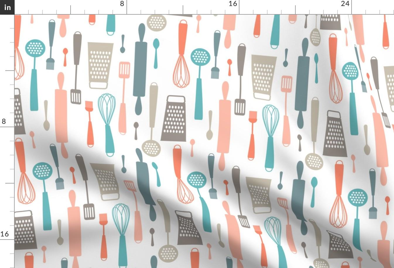 Modern Kitchen Fabric - Kitchen Utensils by Heleenvanbuul - Mod Kitchen ...