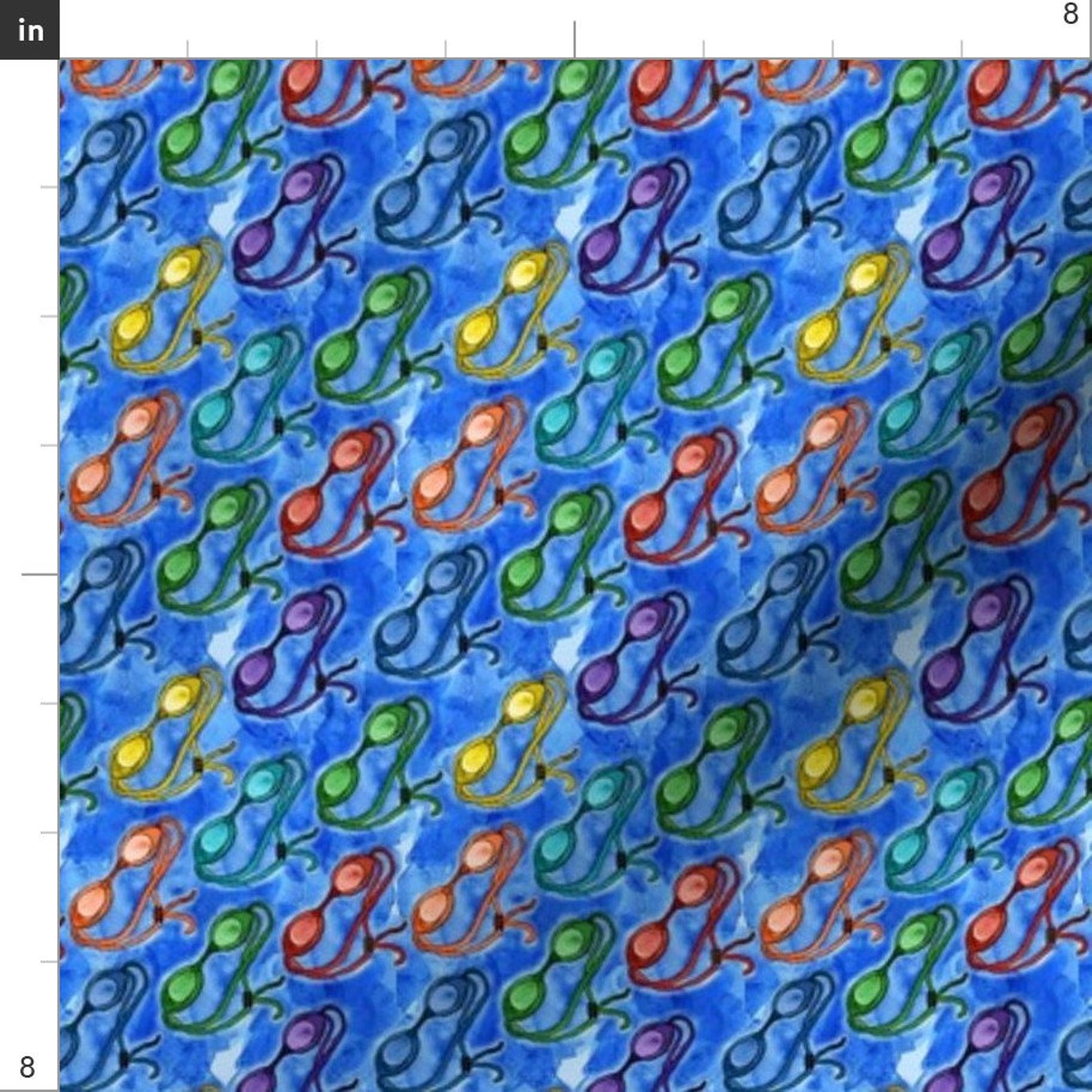 Rainbow Goggles Fabric Rainbow Swimming Goggles by - Etsy